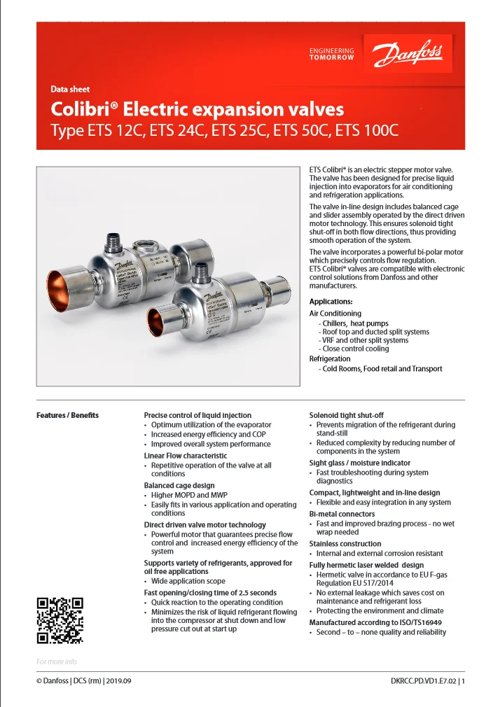 DANFOSS Electric Expansion Valves - Reliable Cooling Solutions