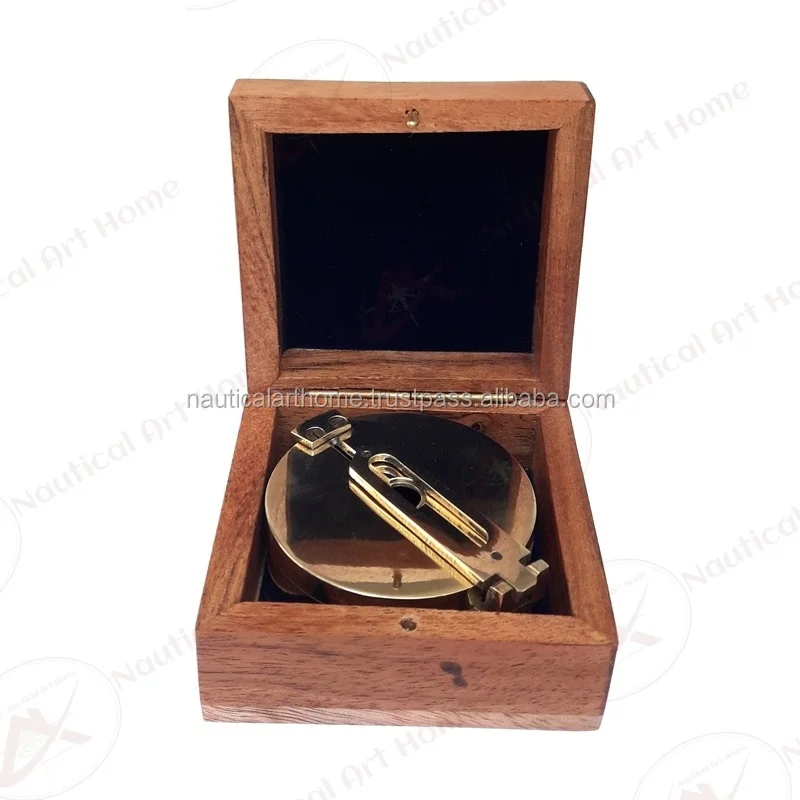 Compass Compass - Clinometer Nautical Brass Pocket Compass With Box By ...