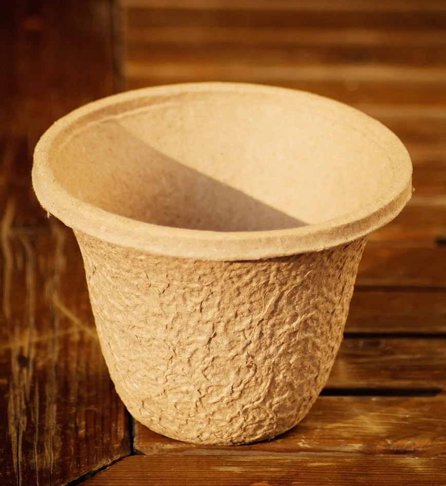 Biodegradable Paper Pulp Flower Pots Green Plant Seedling Tray ...