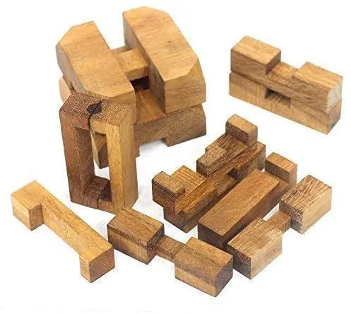 Wooden Brain Teaser Puzzle Educational Problem Solving Toy For Kids ...