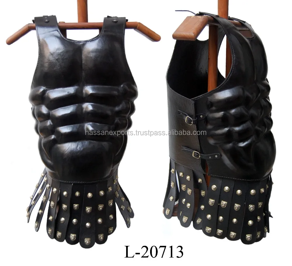 Black Leather Muscle Armour Leather Armor Medieval Armor - Buy Black ...