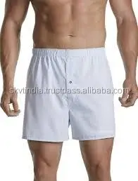 Blank White 100% Cotton Boxer Shorts Plus Size Superior Cotton Men ...