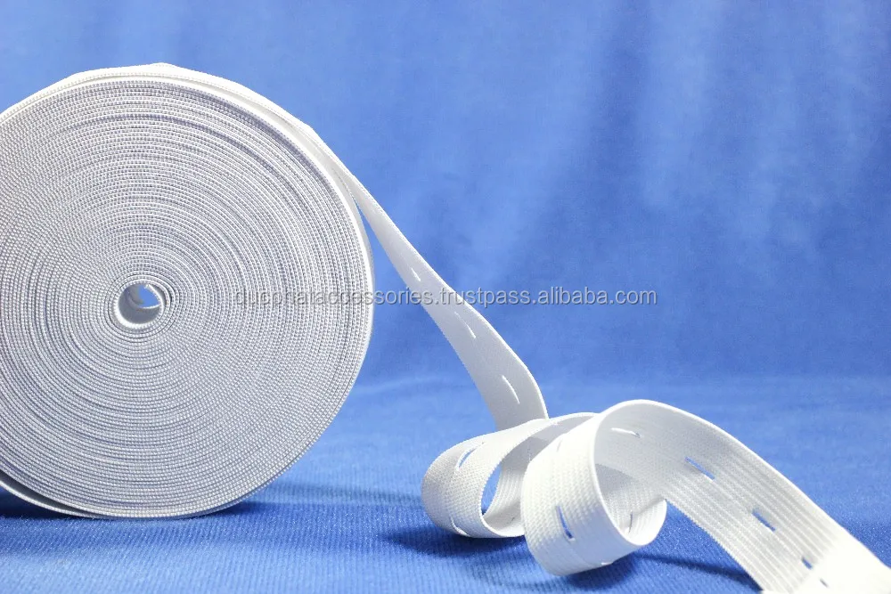 Customized Size Elastic Band With Button Hole,Button Hole Elastic Tape ...