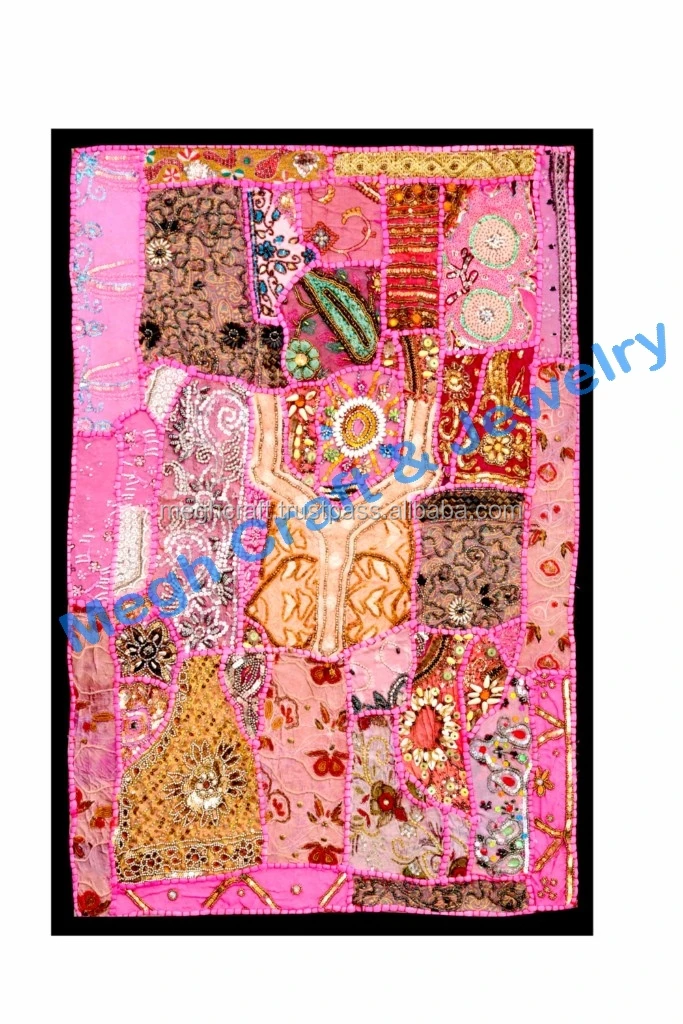 Elephant Patch Work Vintage Tapestry-elephant Theme Wall Hanging ...