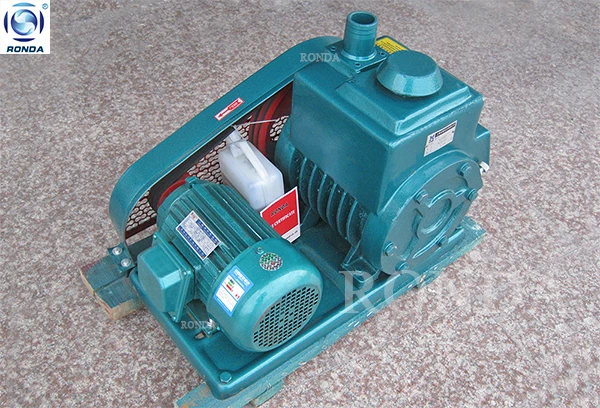 2x Belt Pulley Drive High Vacuum Double Stage Rotary Vane Vacuum Pump ...