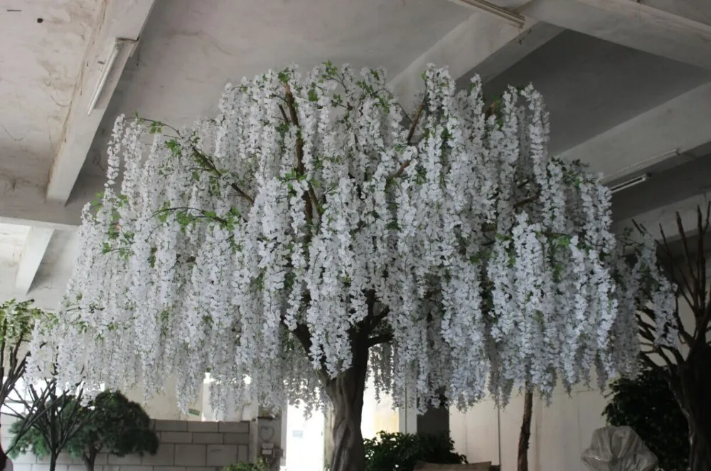 White Wisteria Flower Tree,Wedding Stage Decoration Flower Tree ...
