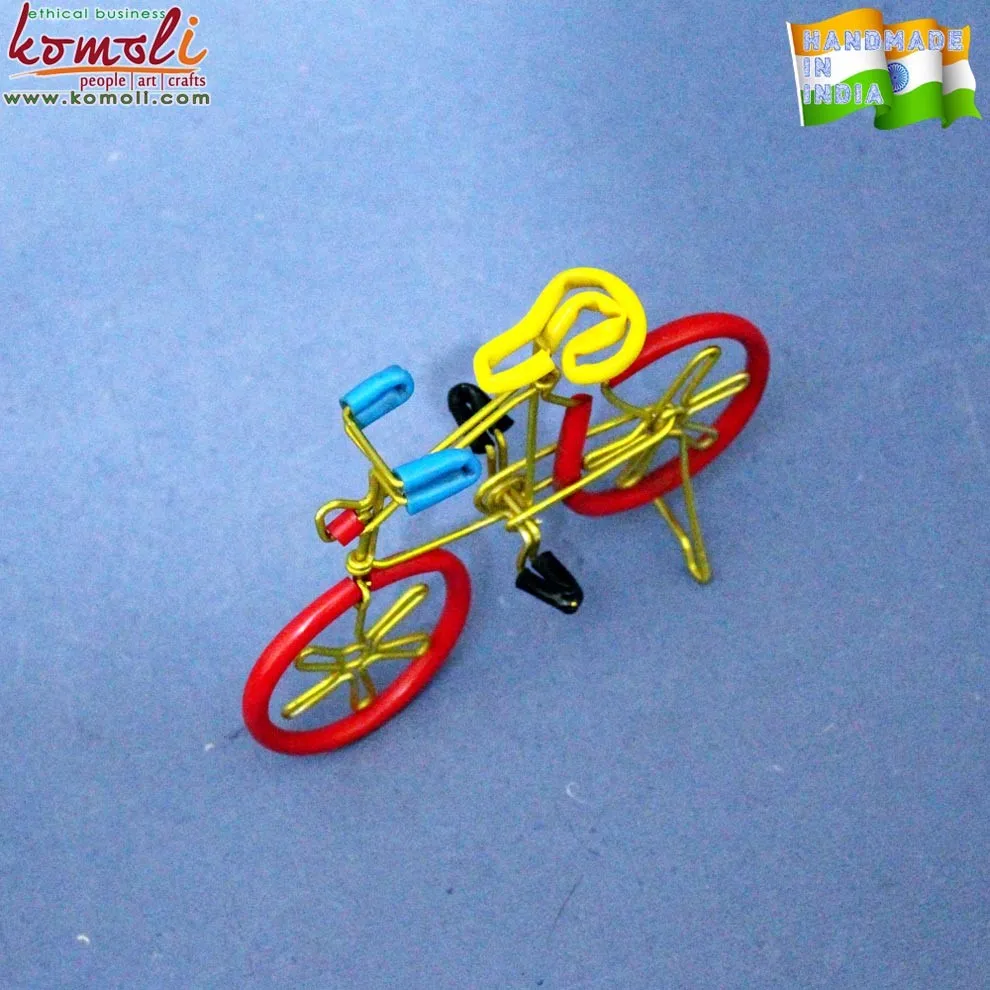 Miniature Metal Toy Wire Art Bicycle Model for Home Decor