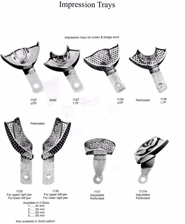 All Types Impression Trays Dental Instruments - Buy Impression Trays ...