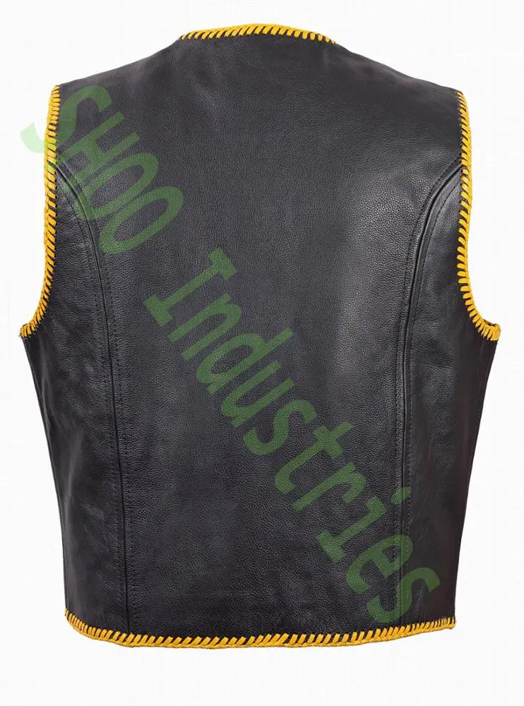 Mens Leather Sports Vest,Motorbike Vest Leather Racing Vest Sports ...