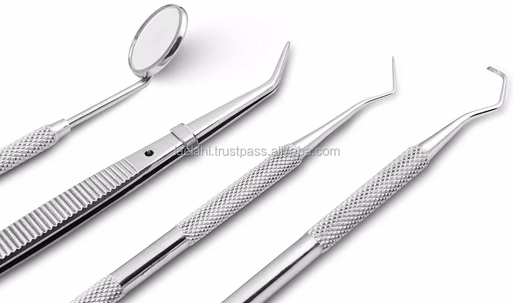 Professional Dental Tools Kit Of 4 Includes Dental Pick Dental Tweezers ...