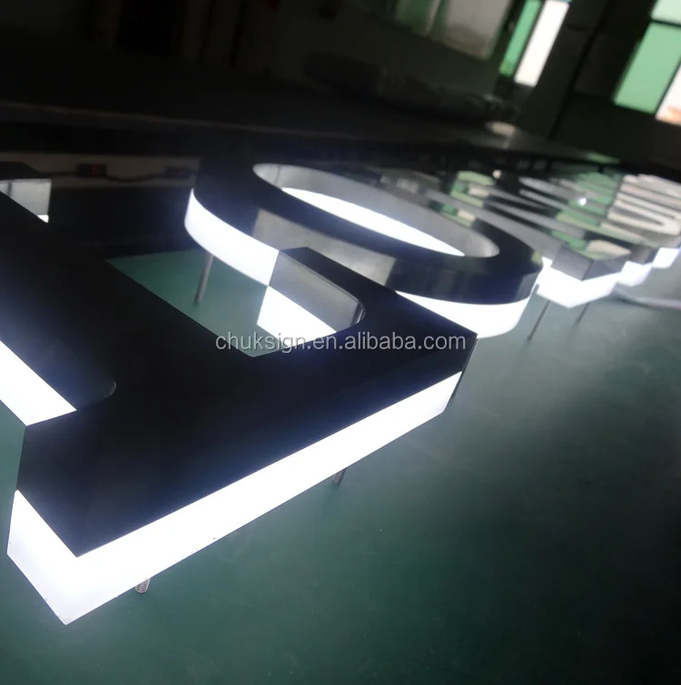 Backlit Half Side Lit 3d Led Acrylic Channel Letter Signs - Buy Sign ...