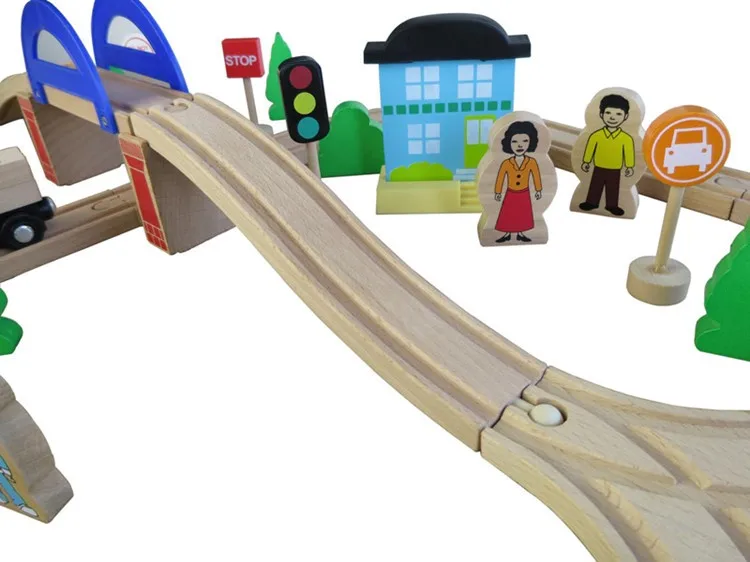 New Design Oem Available Wooden Toy Train Tracks - 100pcs - Buy Wooden ...