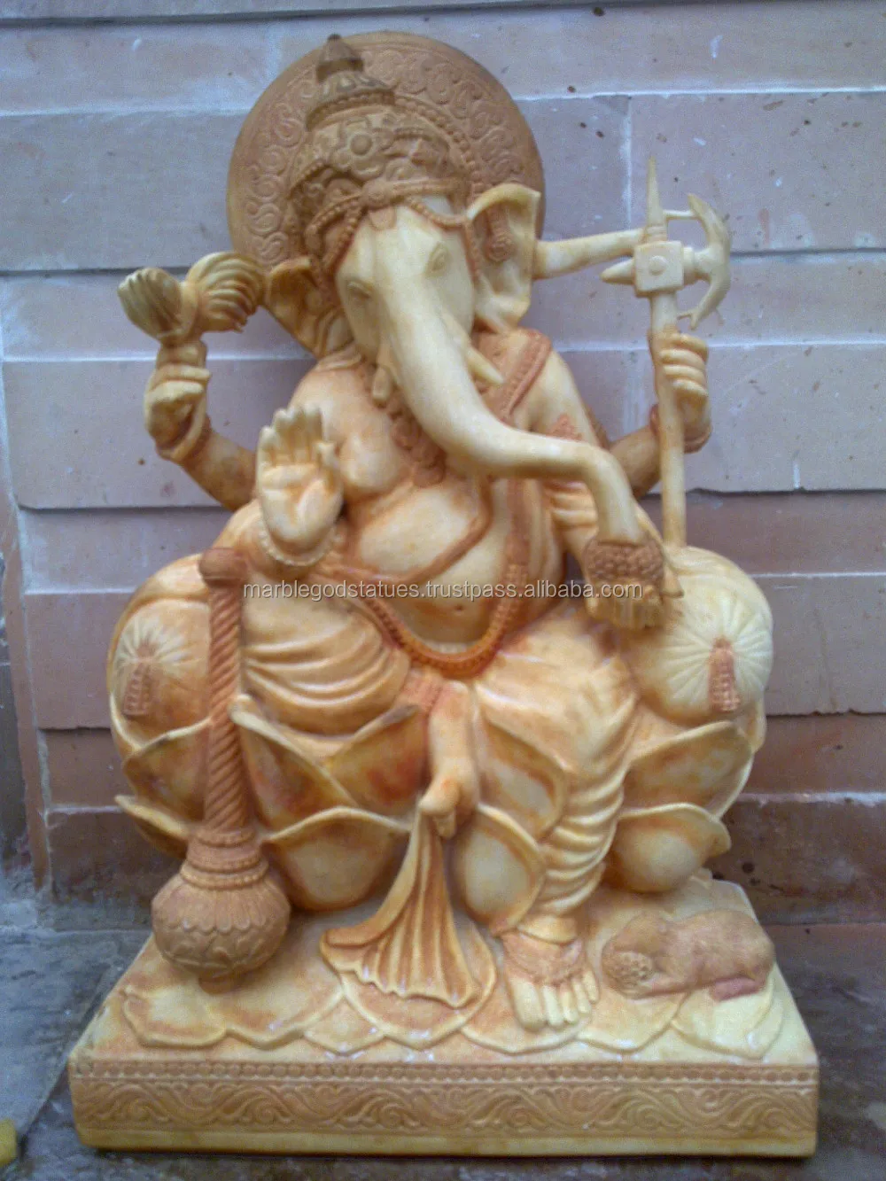 White Marble Ganesh Murti Hand Carved - Buy Hand Carved Latest Design ...