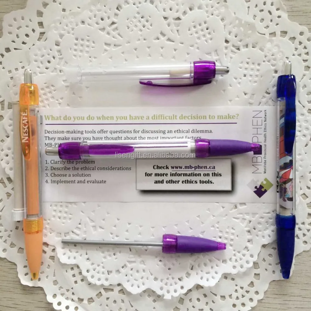 Pull Out Paper Retractable Advertising Message Pen - Buy Retractable ...