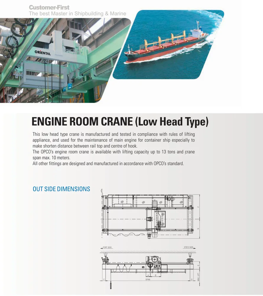 Oriental Engine Room Crane(low Head Type) - Buy Engine Hoist Crane ...