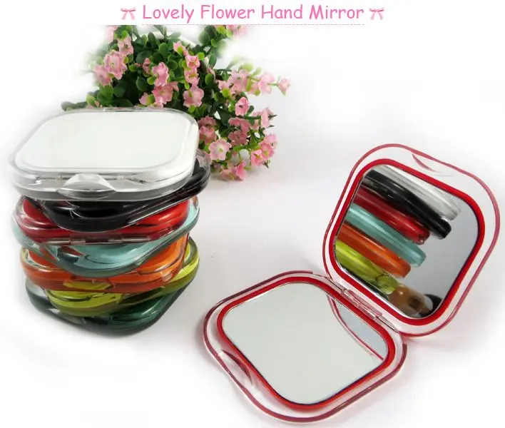 Slim Plastic Pocket Mirror Rectangular / Bling Foldable Hand Mirror ...