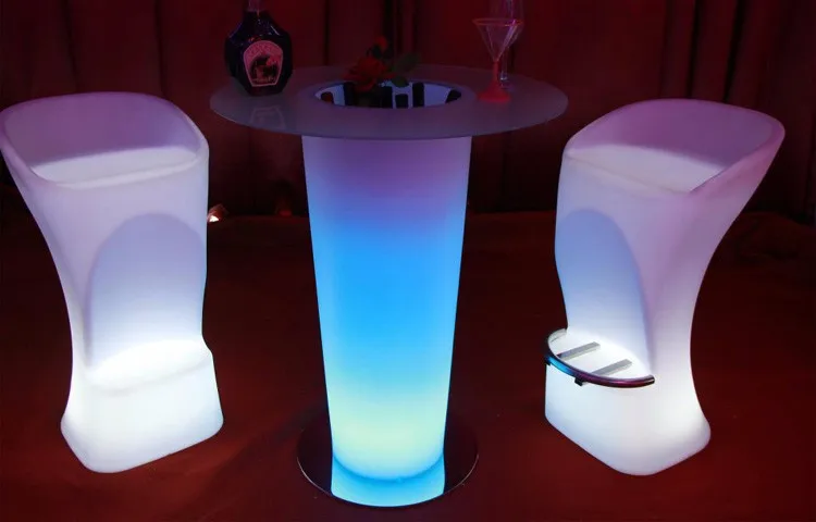 Modern Color Changing LED Bar Stool High Chair - 8 Kg