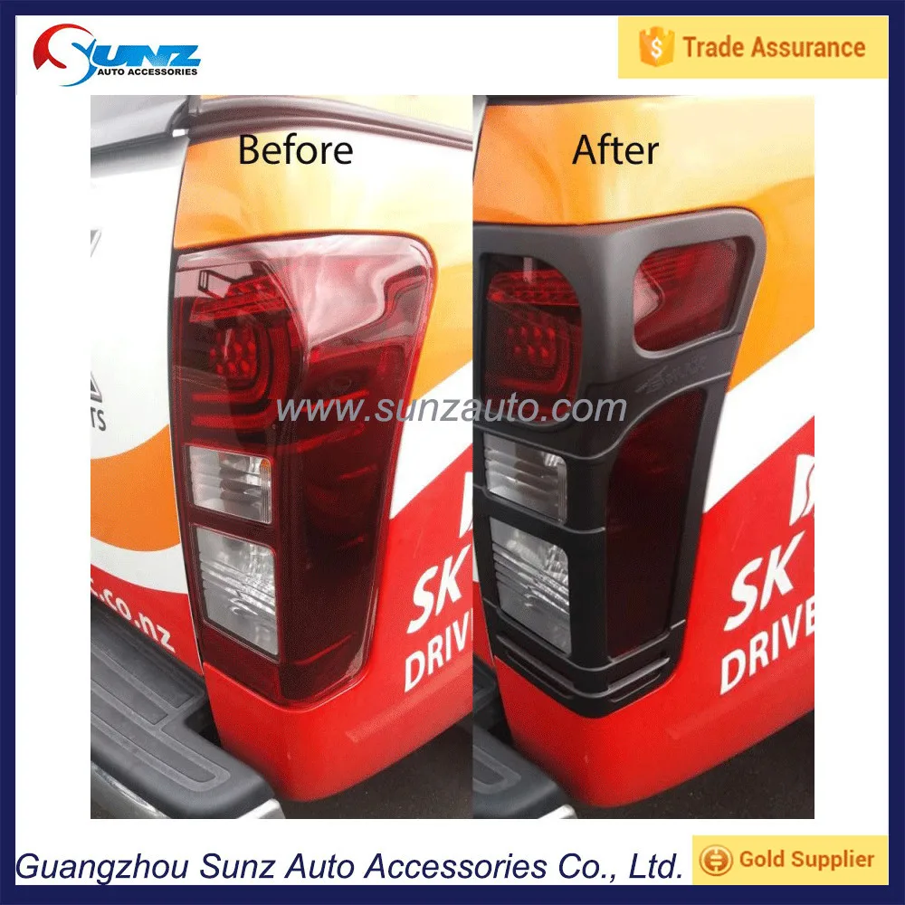 Tail Lamp Light Cover Trim for Isuzu DMAX 2012-2018 - Matte Black ...