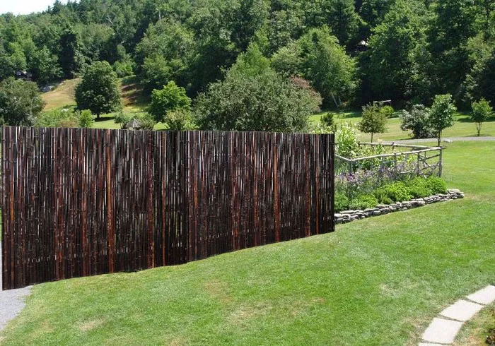 Smoked Bamboo Rolled Fence - Buy Outdoor Smoked Bamboo Fence,Garden ...