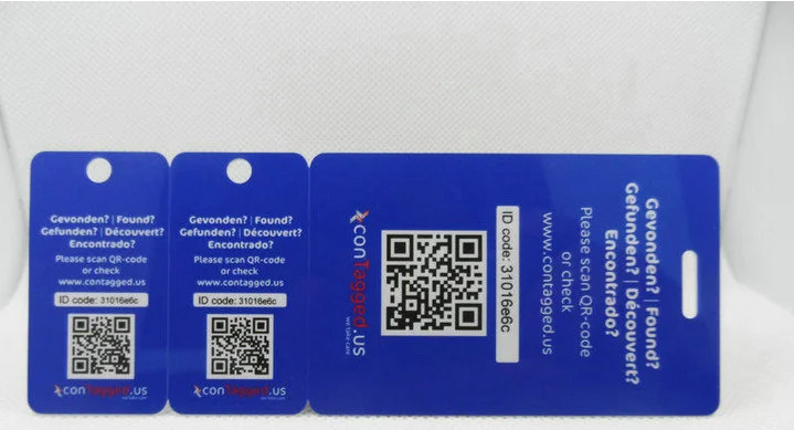 Plastic Key Tag Qr Code Combo Card Keychain Tag - Buy Plastic Keychain ...