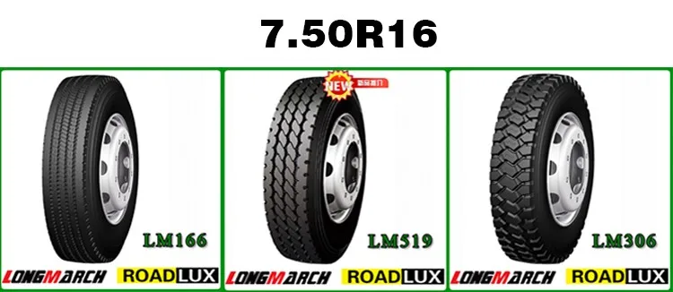 Wholesale Rubber Bias Radial Truck Tire 7.50x16 900 20 7.50x20 7.50 16 ...