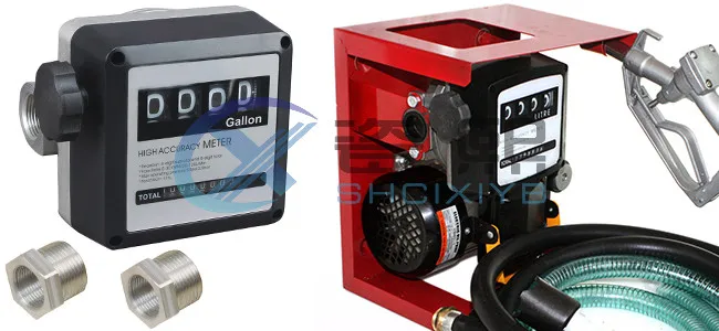 4 Digit-Meter Counter Mechanical Diesel Fuel Flow Meter