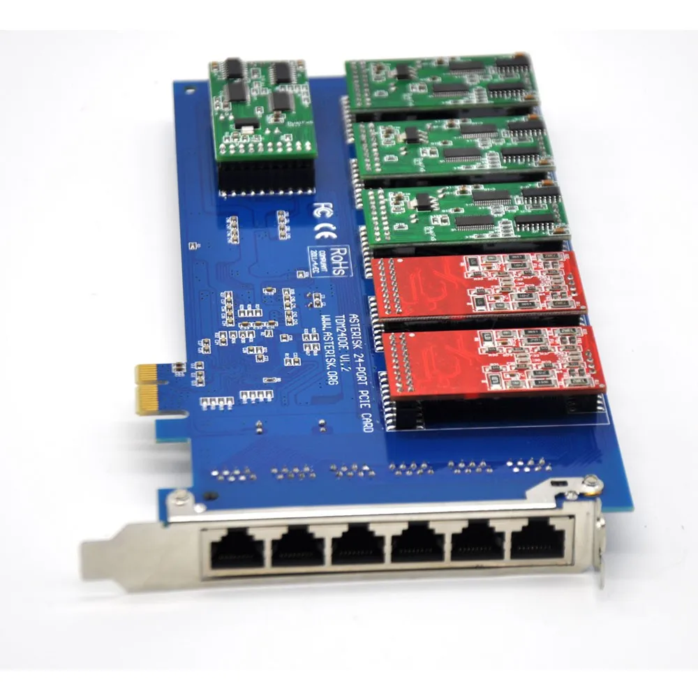 Digium Analog Card Tdm2400e 24 Fxs Fxo Pcie Asterisk Card - Buy Digium ...