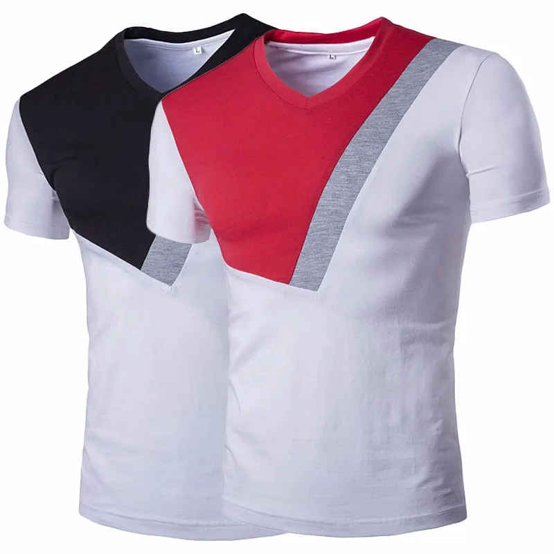 Deep V Neck T Shirts - Man Plain 100 Cotton Deep V Neck T Shirts For ...