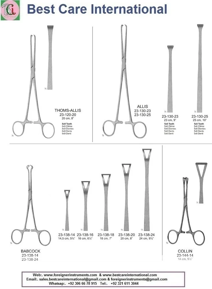 Allis Atraumatic Tissue Forceps TC - OEM Surgical Instruments