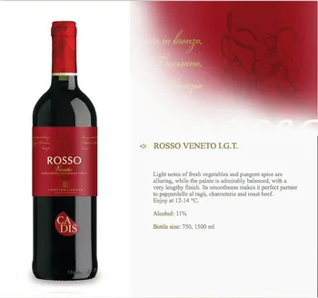 Rosso Veneto I.g.t. Italian Red Wine (1 Carton With 6 Bottles) - Buy ...