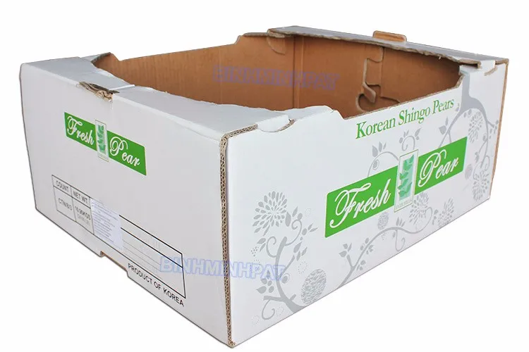 White Corrugated Fresh Pear Packing Boxes Fruit Cartons Manufacturer ...