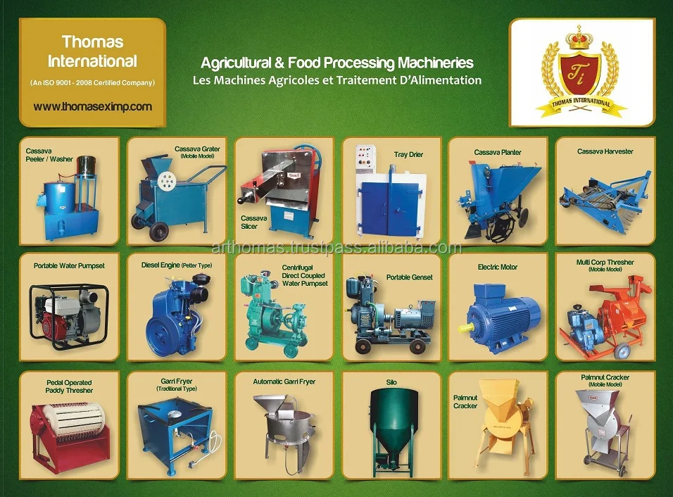Cassava Processing Machineries - Buy Yam Processing Plant,Garri ...