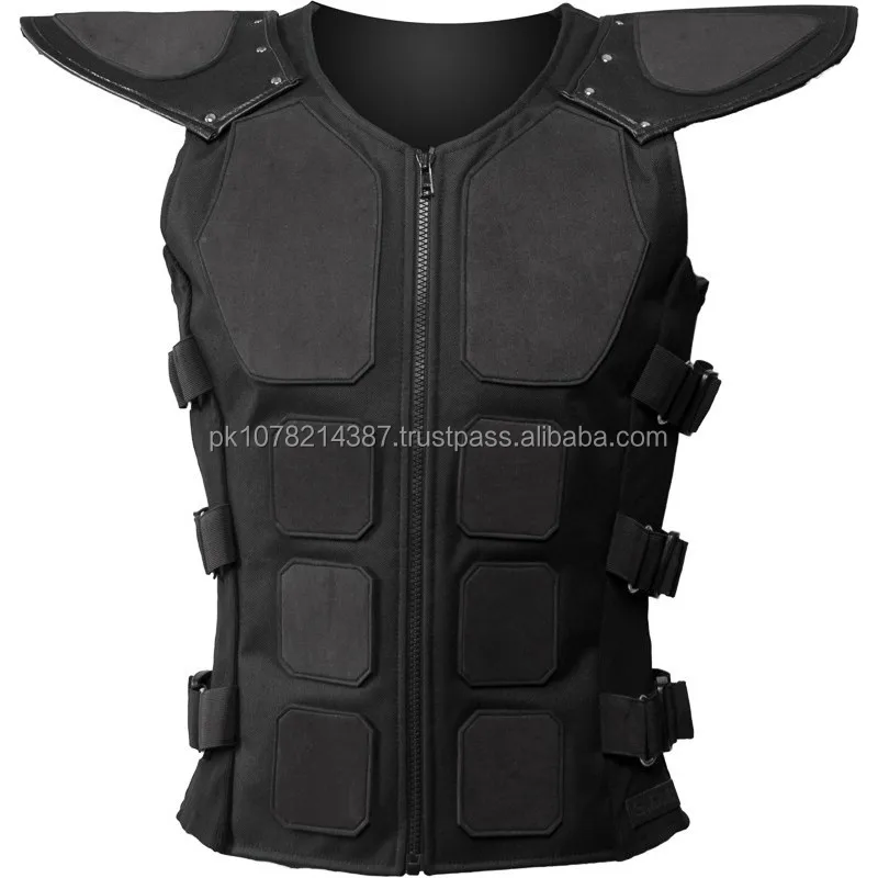 2015 Gothic Black Scourge Ultra Cyber Bodice With Shoulder Pads For Men ...