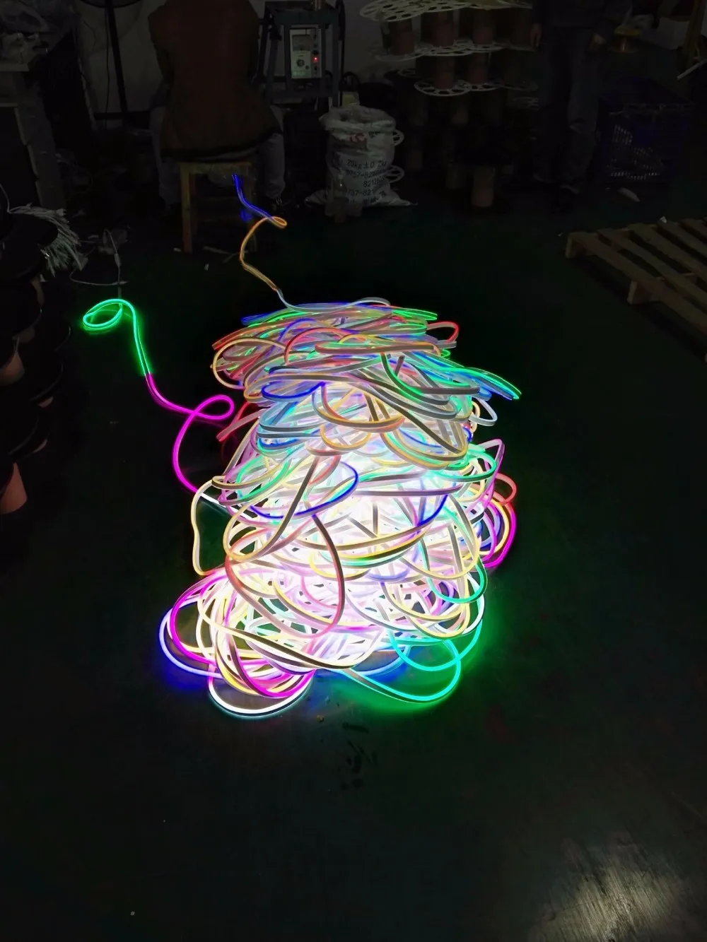 Luz De Neón Led Flexible,Luz De Neón Roja Y Azul,Rgb 220v,320 Grados ...