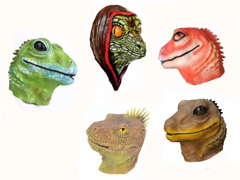 Realistic Lizard Animal Natural Latex Party Popular Funny Lizard Mask ...