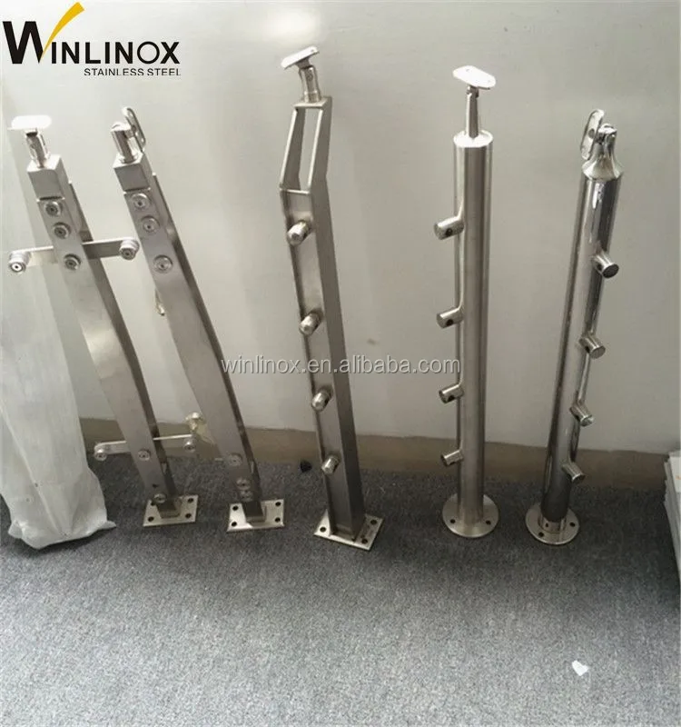 Outdoor Stainless Steel Tube Stair Handrail Stanchions For Balcony ...