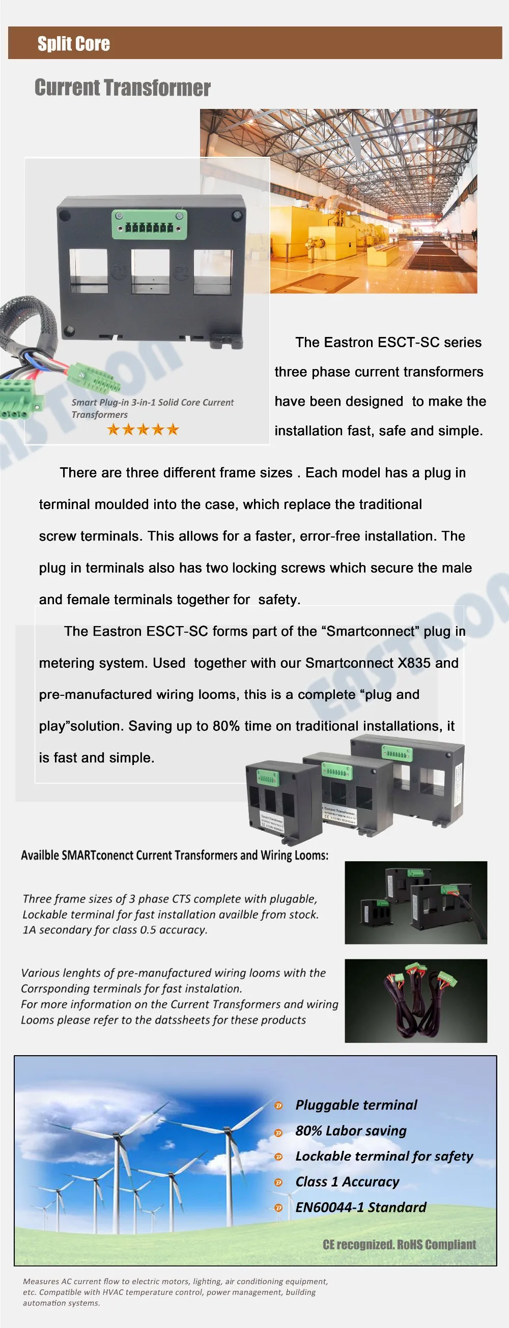 Eastron Esct-sc325 Series Smartconnect 3-in-1 Current Transformer ...