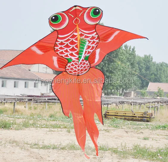 Chinese Traditional Craft Flying Red Carp Cyprinoid Fish Kite - Buy ...