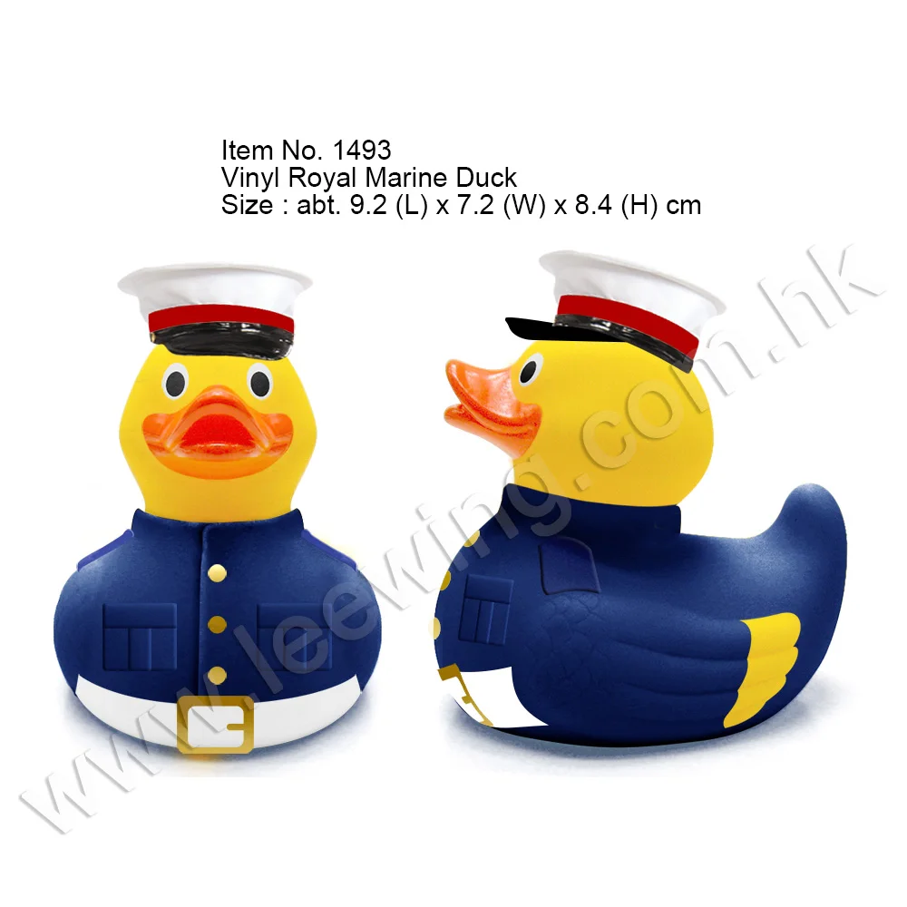 Custom Logo Unique Royal Marine Captain Yellow Rubber Duck Promotional ...