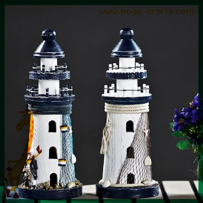 Nautical Decoration Lighthouse Wooden Small Size Lighthouse Coastal ...