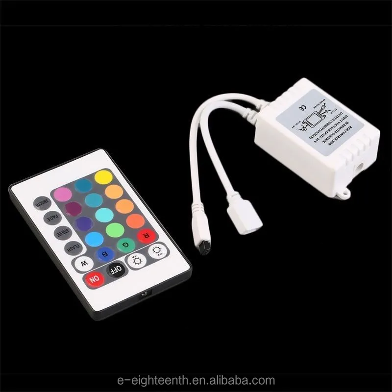 2021 New Arrival 24key Ir Remote Controller Box Ac/dc 12v For Led Rgb ...