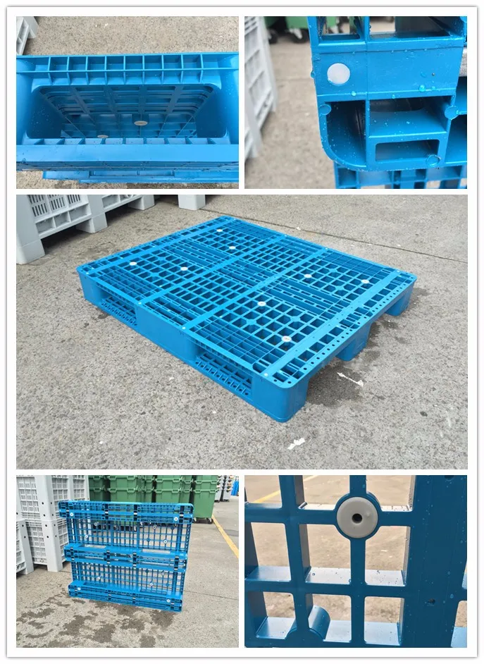 1200x1000 Open Deck Gray Plastic Pallet - Durable & Versatile
