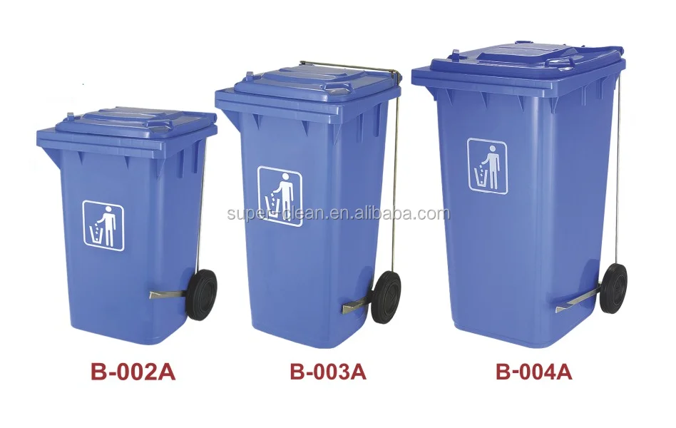 100l Foot-pedal Side-wheel Trash Bin Garbage Bin Outdoor Dustbin - Buy ...