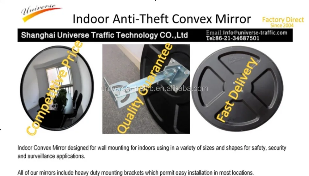Indoor Convex Mirror For Retail Shop Supermarket Store Anti-theft - Buy ...