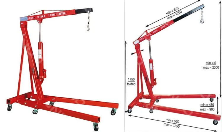 Collapsible 3 Ton Engine Crane With Swivel T-bar Tow Handle - Buy 3 Ton ...