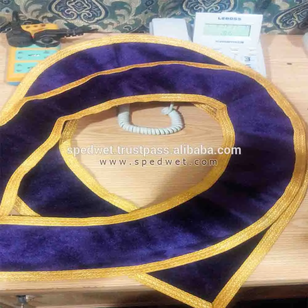 Worthy Past Patron Matron Oes Sash Fully Hand Embroidery On Purple ...
