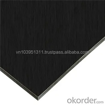 Alucobond Aluminum Composite Panel Black Color Design For Wall - Buy ...