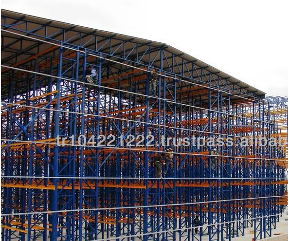 Industrial Metal Storage Shelves Rack Clad Building Systems For Pallet ...