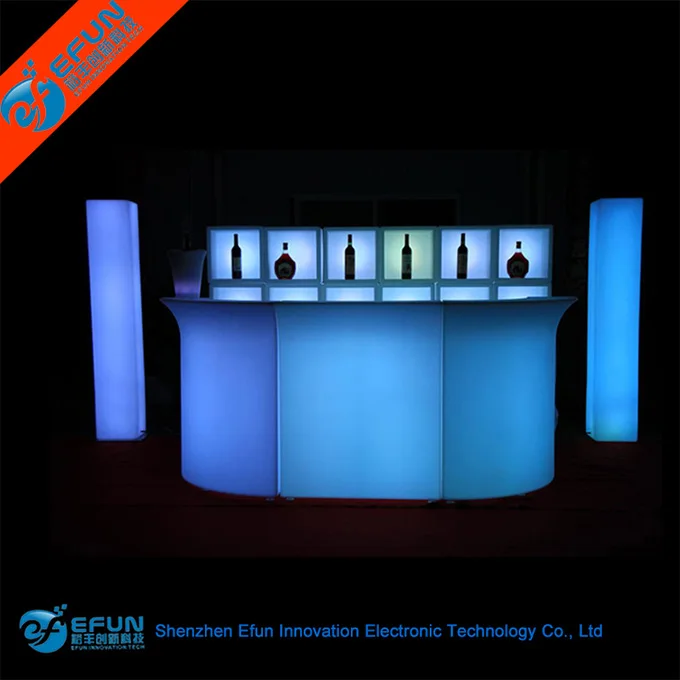 Battery Operated Rgb Color Changing Wavy Line Outdoor Bar Counter ...