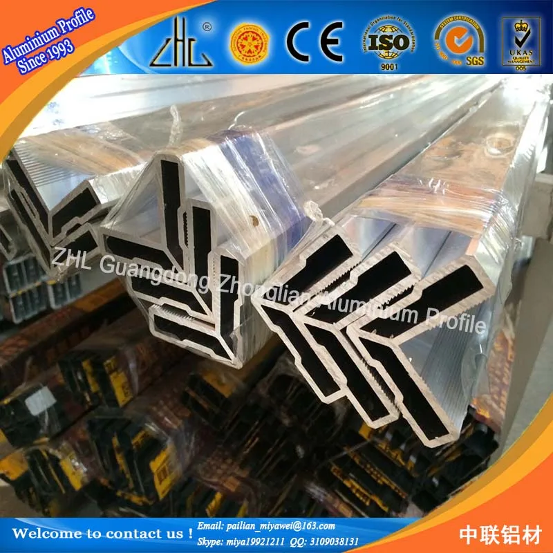 6000 Series Triangular Shape Aluminum Extrusion Profiles / Custom V ...